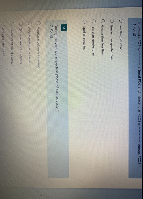 Solved arterial PO2 and intracellular PCO2 is --------- | Chegg.com