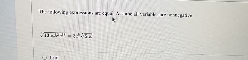 Solved The following expressions are equal. Assume all | Chegg.com