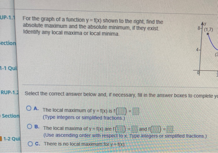 Solved For the graph of a function y = f(x) shown to the | Chegg.com