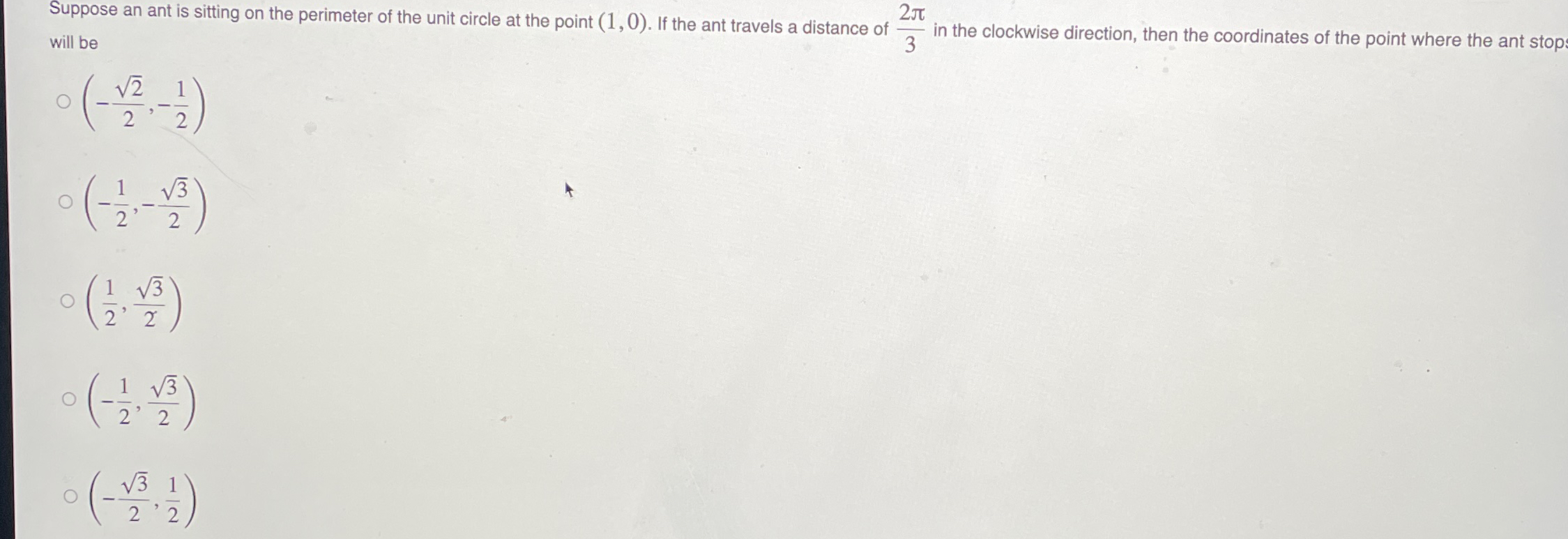 Solved Suppose an ant is sitting on the perimeter of the | Chegg.com