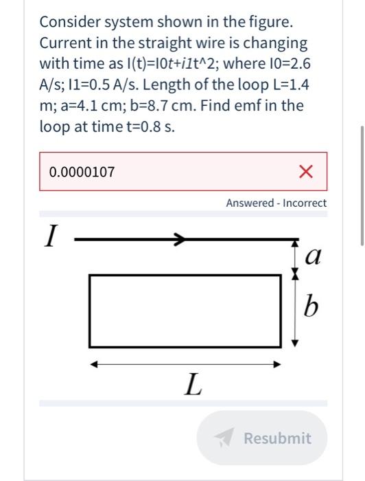 Solved Consider system shown in the figure. Current in the | Chegg.com