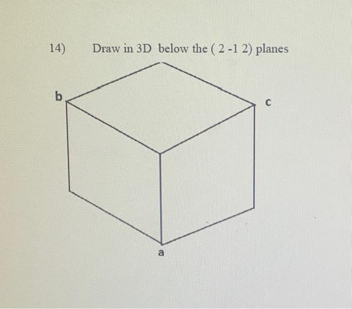 Solved Draw in 3D below the (2−12) planes | Chegg.com
