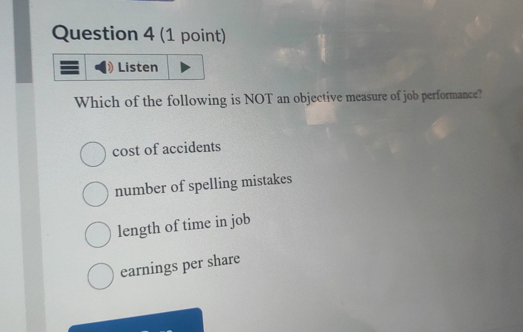 Solved Question 4 (1 ﻿point)Which of the following is NOT an | Chegg.com