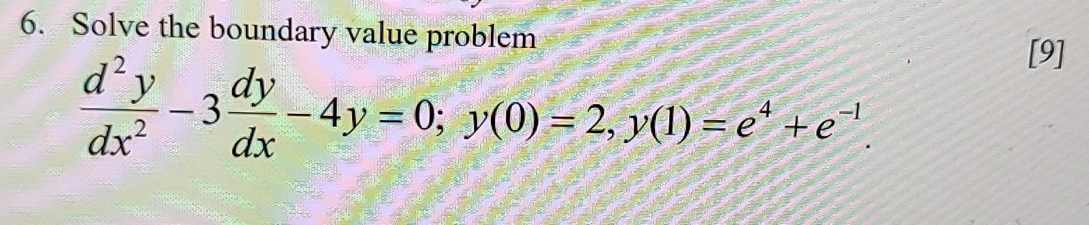 Solved 6. Solve the boundary value problem | Chegg.com