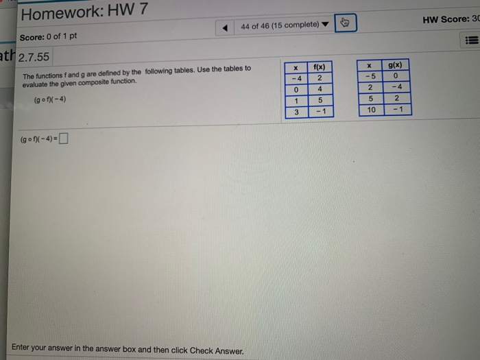 Solved Homework: HV Score: 0 of 1 pt 43 of 46 (15 complete) | Chegg.com