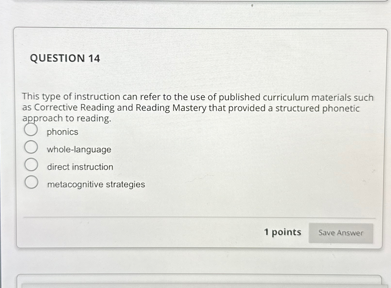 Solved QUESTION 14This type of instruction can refer to the | Chegg.com