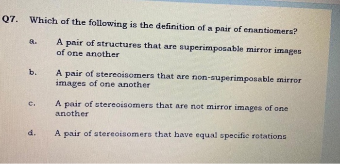 Solved Q7. Which of the following is the definition of a | Chegg.com