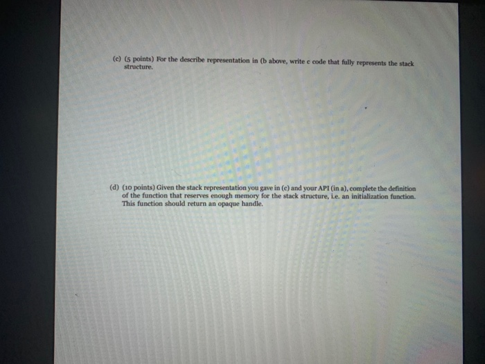 Solved Question 2 Stack Part I I3o Pts A 12 Points Chegg