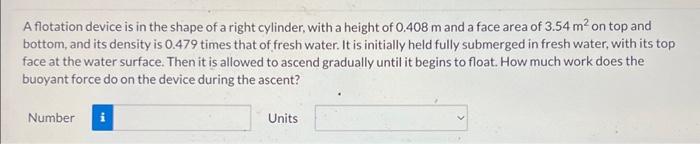 Solved A flotation device is in the shape of a right | Chegg.com