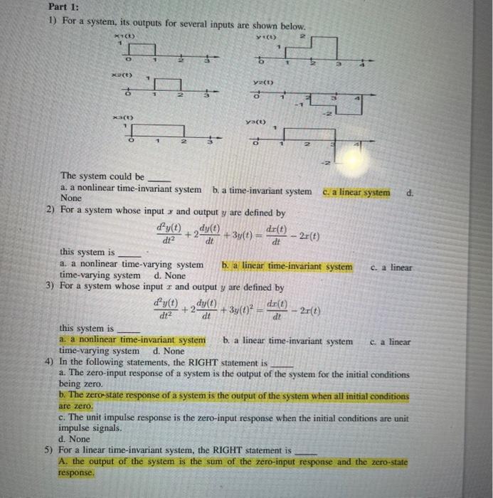Solved the questions are already answered/highlighted i | Chegg.com