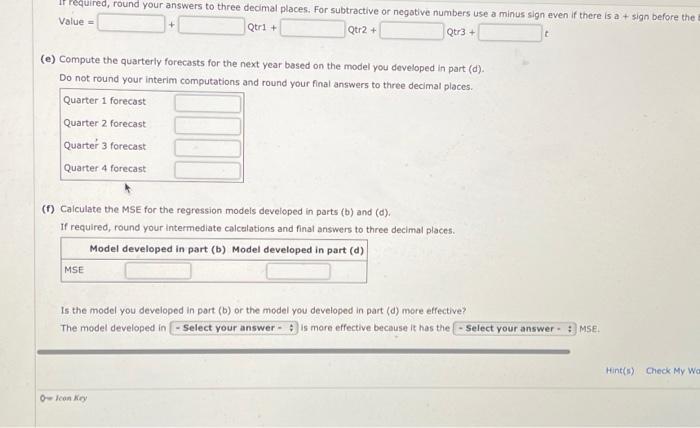 Solved Consider the following time series data. (a) Choose 1 | Chegg.com