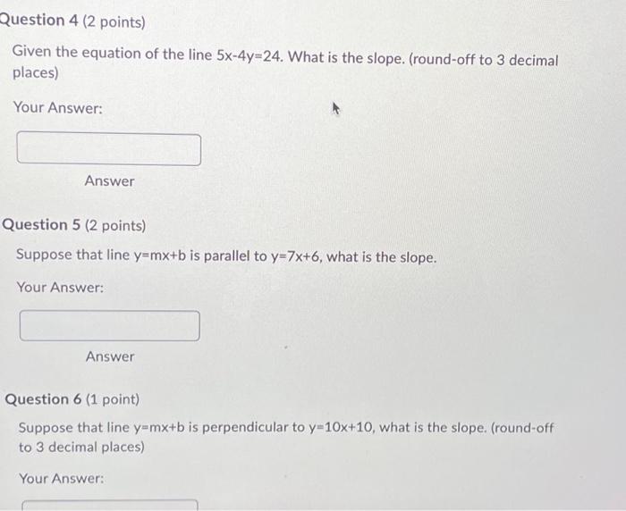 Solved Suppose that a line passes through the points (1,6) | Chegg.com