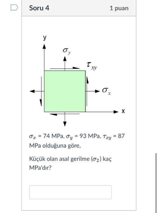 Solved \\[ \\sigma_{x}=74 \\mathrm{MPa}, \\sigma_{y}=93 | Chegg.com