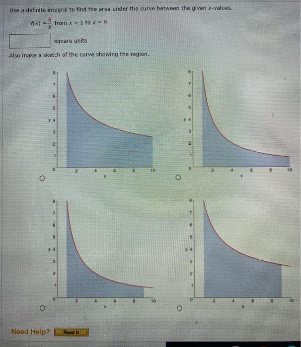 Solved Use a definite integral to find the area under the | Chegg.com