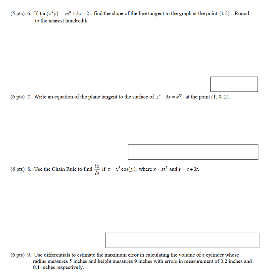 Solved I know theres a couple qs but we were not given a key | Chegg.com