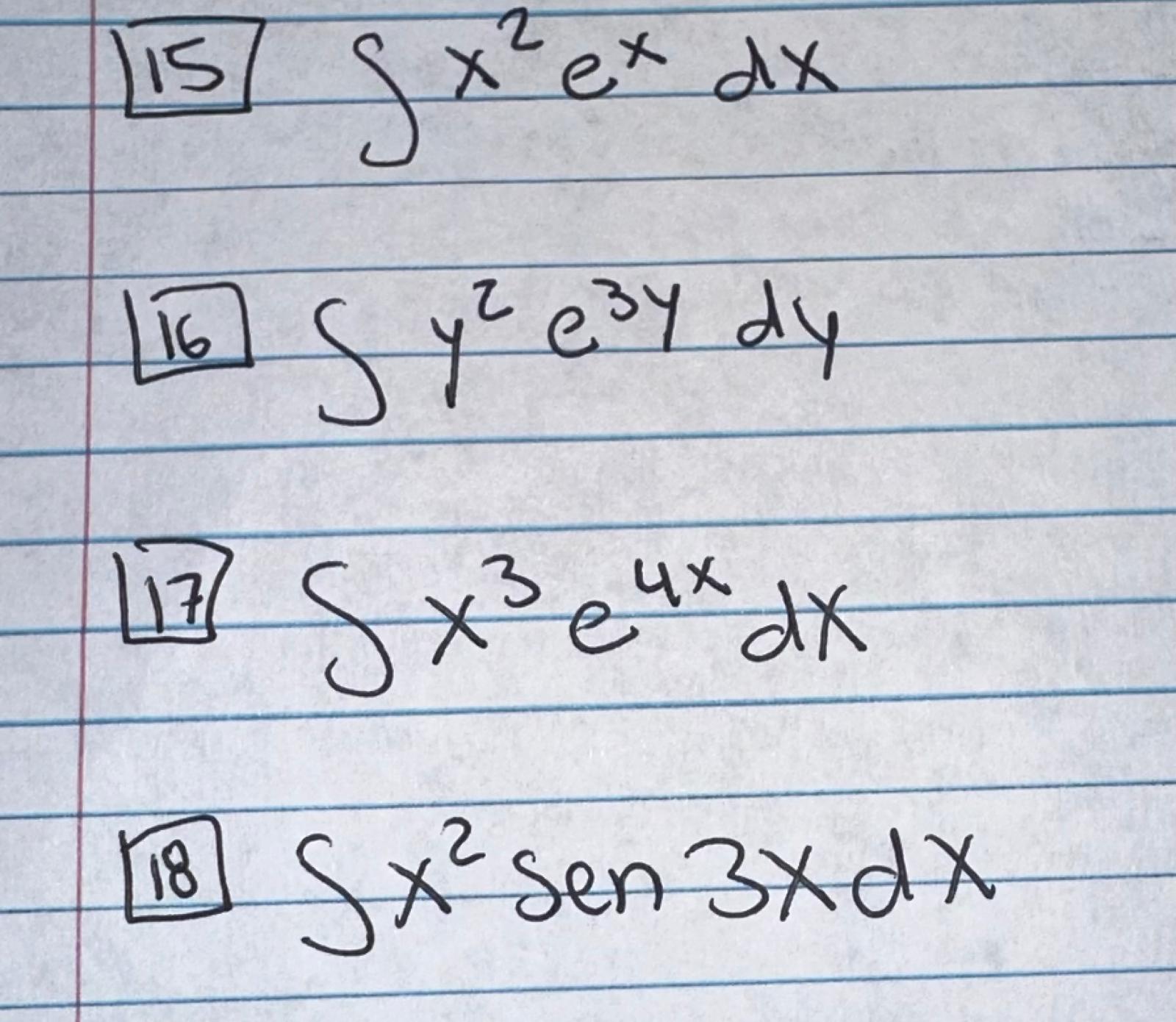 Solved Solve the following problems using the integration by | Chegg.com