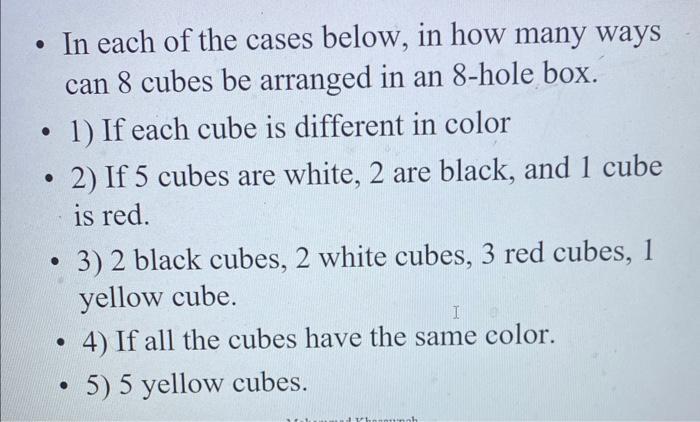 Solved In each of the cases below, in how many ways can 8 | Chegg.com