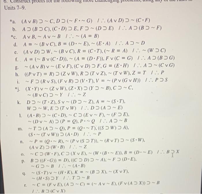 Construct proofs for the following more challenging | Chegg.com
