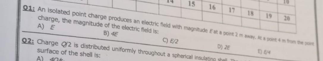Solved Q1: An isolated point charge produces an electric | Chegg.com