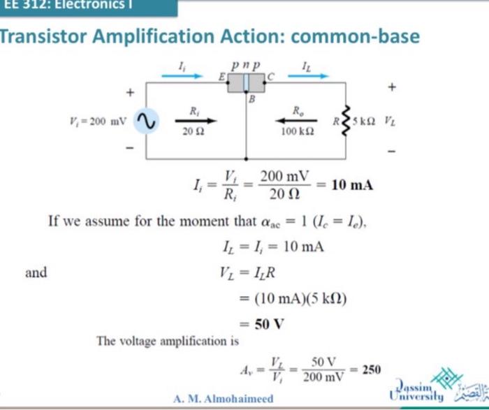 Solved Transistor Amplification Action: common-base | Chegg.com