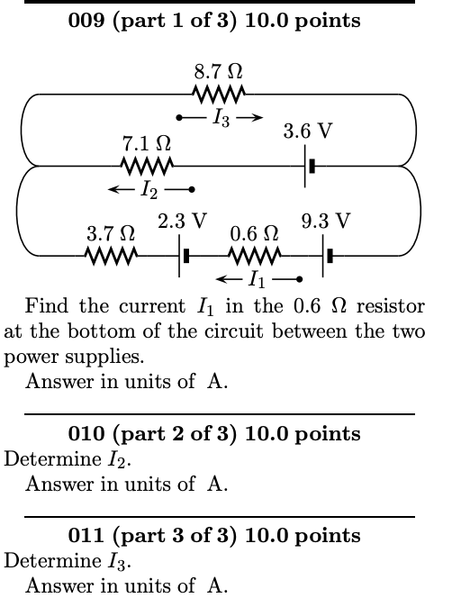 Solved Find the current I1 ﻿in the 0.6 Ω ﻿resistor at the | Chegg.com