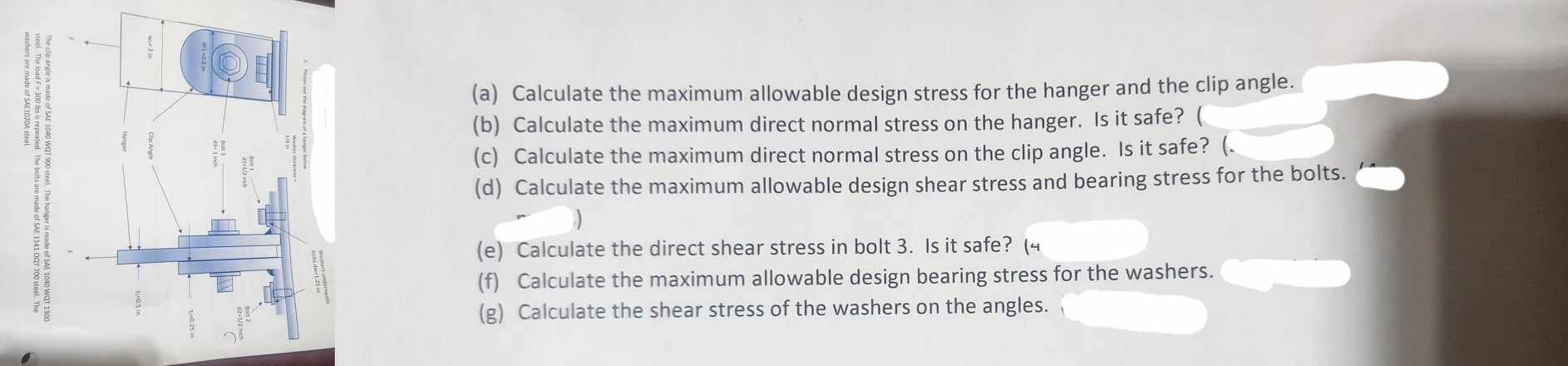 Solved (a) ﻿Calculate the maximum allowable design stress | Chegg.com