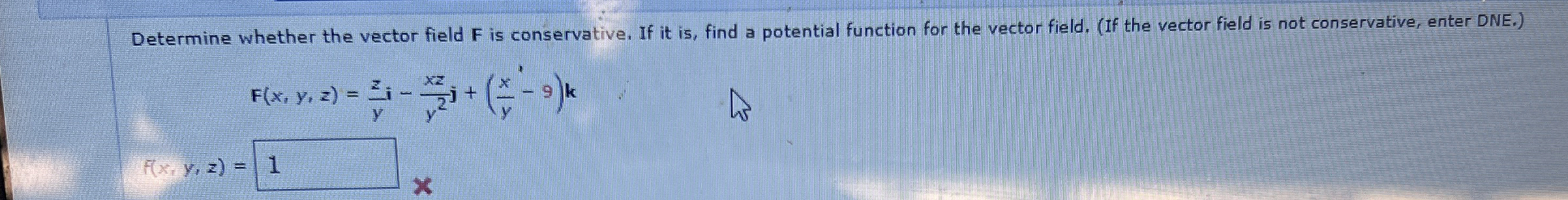 Solved Determine whether the vector field F ﻿is | Chegg.com