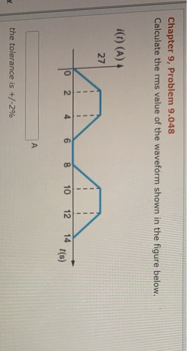 Solved Chapter 9, Problem 9.048 Calculate the rms value of | Chegg.com