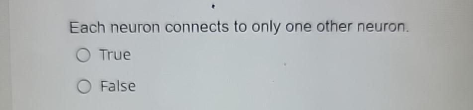 Solved Each neuron connects to only one other | Chegg.com