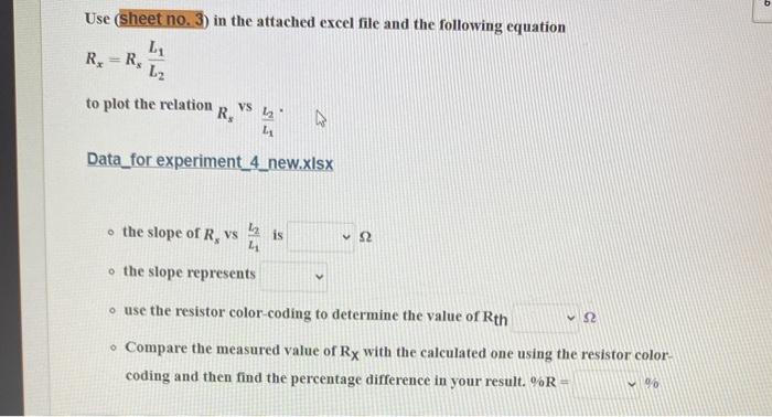 Solved Use (sheet no. 3) in the attached excel file and the | Chegg.com