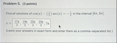 Solved Problem 5. (3 ﻿points)Find all solutions of | Chegg.com