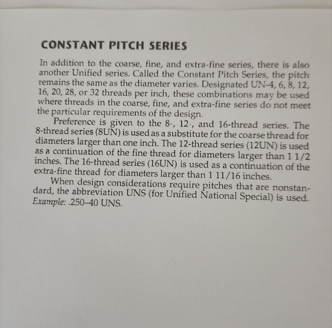 CONSTANT PITCH SERIESIn addition to the coarse, fine, | Chegg.com