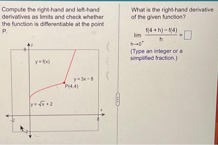 Solved Compute the right-hand and left-hand derivatives as | Chegg.com
