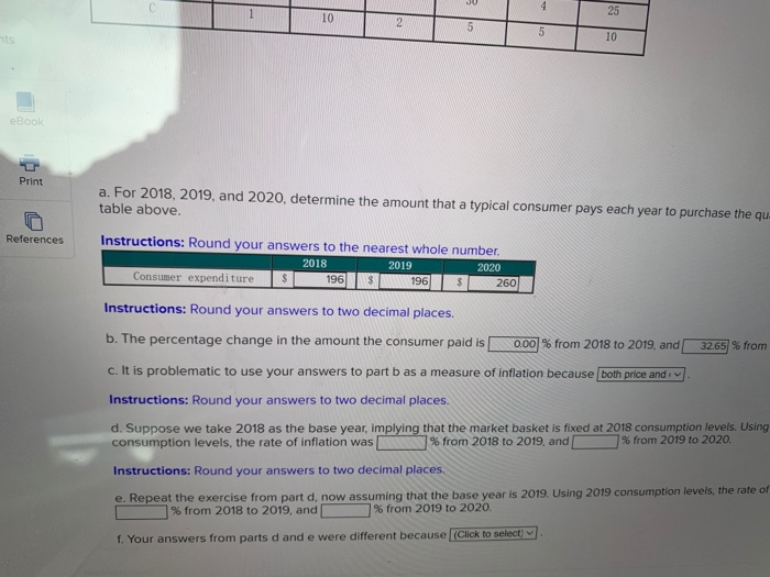 Solved The table below lists the prices and quantities | Chegg.com