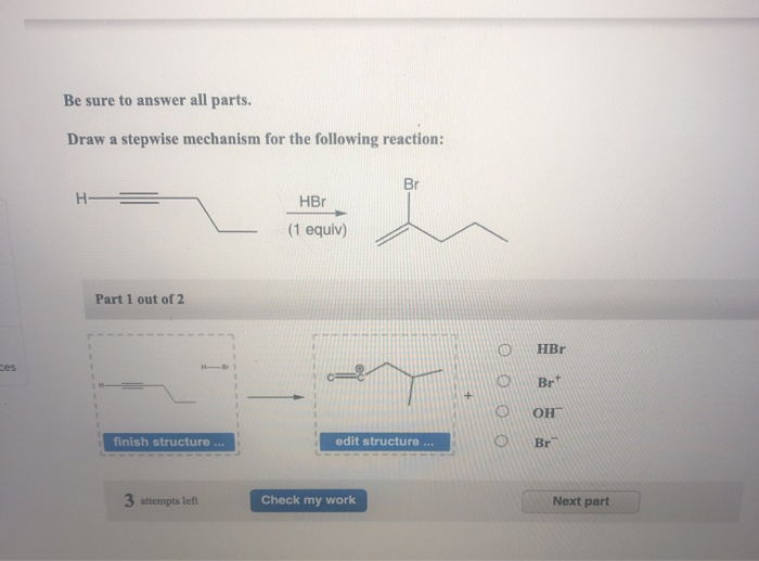 Solved Be sure to answer all parts. Draw a stepwise | Chegg.com
