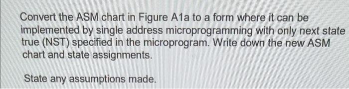 Solved Convert the ASM chart in Figure Ala to a form where | Chegg.com