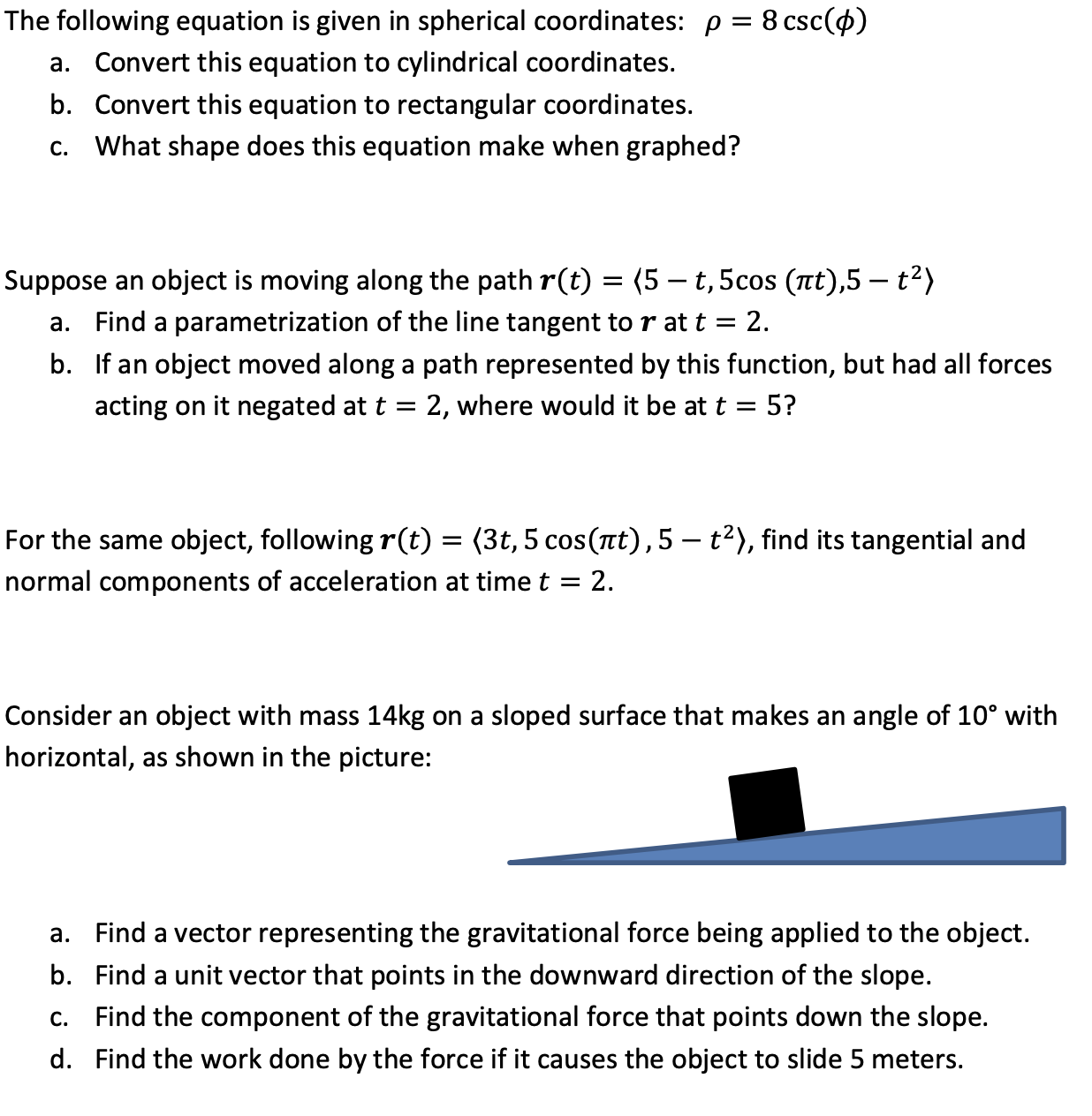Suppose an object is moving along the path | Chegg.com