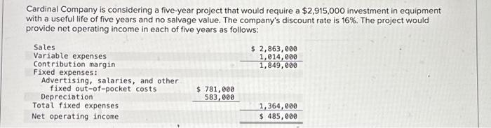 Solved 7. what is the projects payback period?8. what is the | Chegg.com