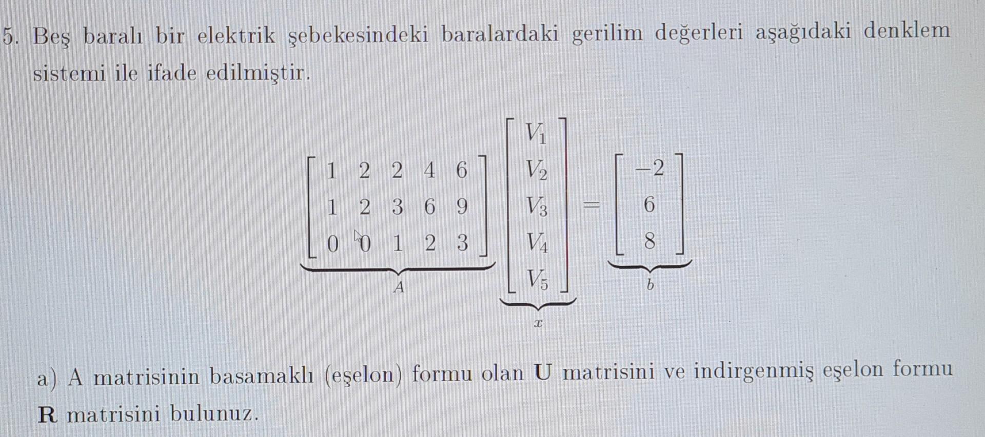 Solved The voltage values in the busbars in an electrical | Chegg.com