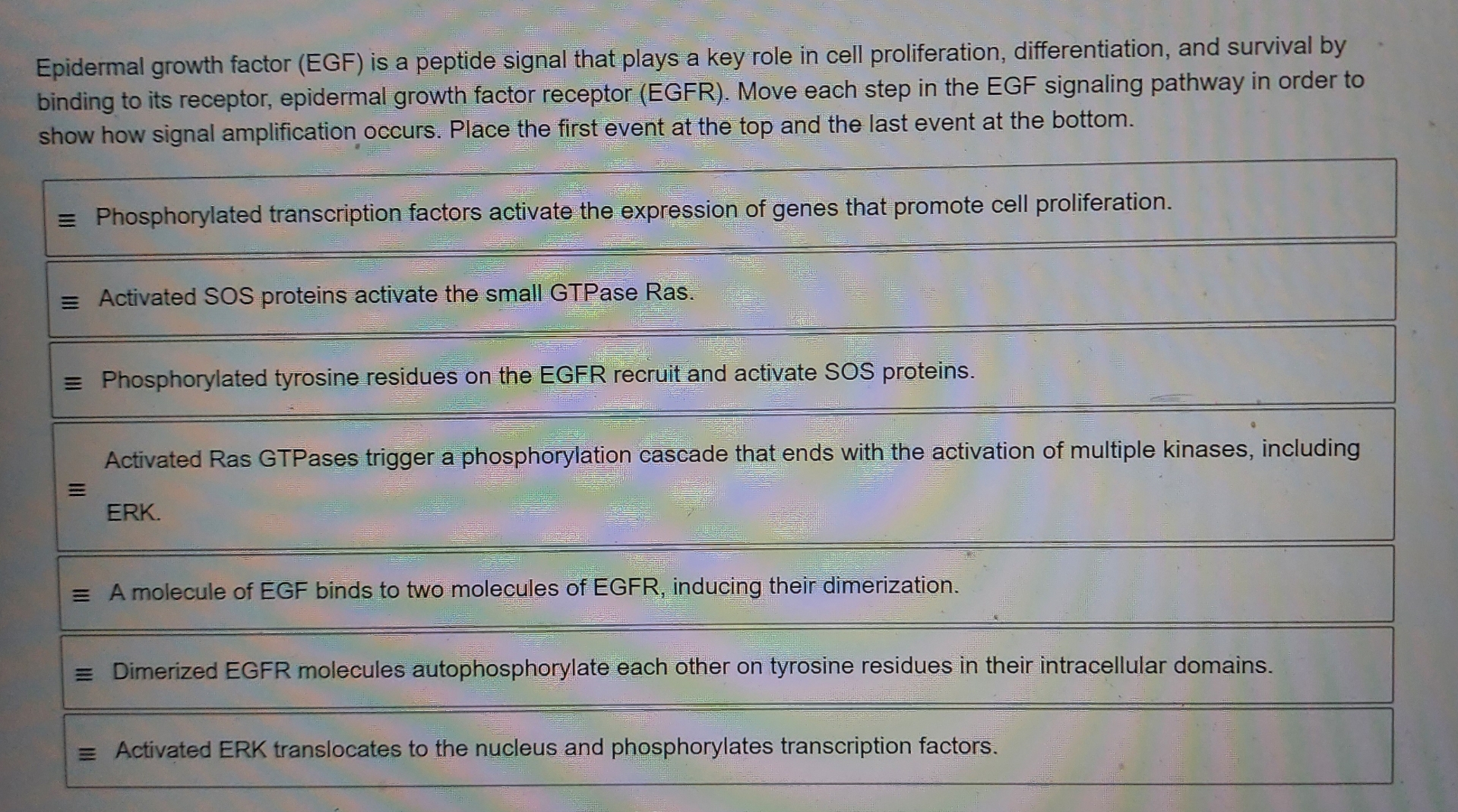 Solved Epidermal growth factor (EGF) ﻿is a peptide signal | Chegg.com