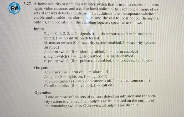 Solved Rw 3 7 A Traffic Light Control At A Simple 