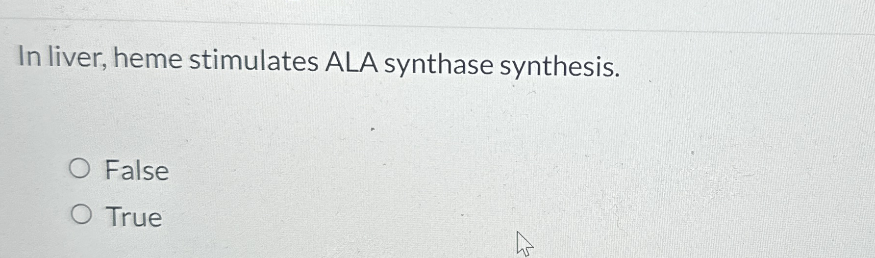 Solved In liver, heme stimulates ALA synthase | Chegg.com