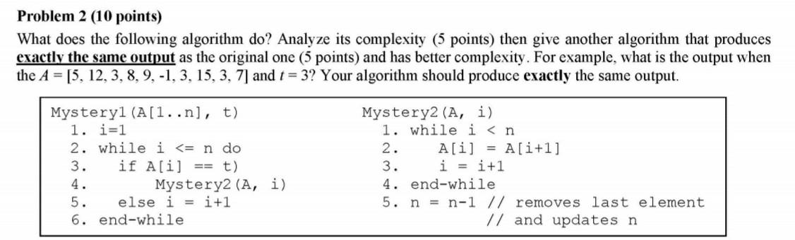Solved Problem 2 10 Points What Does The Following 5673