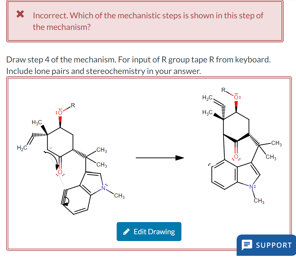 Solved x Incorrect. Which of the mechanistic steps is shown | Chegg.com
