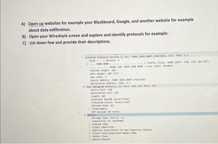 Solved A) Open up websites for example your Blackboard, | Chegg.com