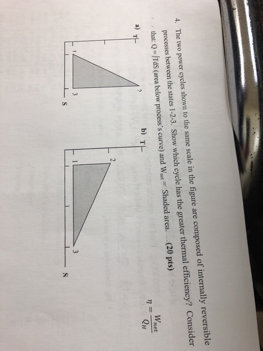Solved composed of internally reversible 4. The two power | Chegg.com