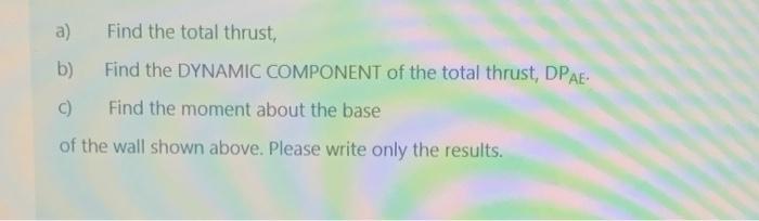 Solved Mononobe-Okabe active earth pressure equation is | Chegg.com