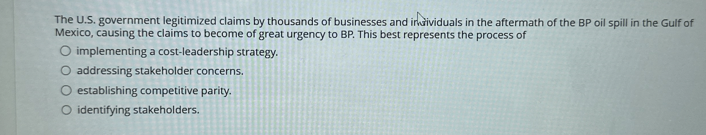 Solved The U.S. ﻿government legitimized claims by thousands | Chegg.com