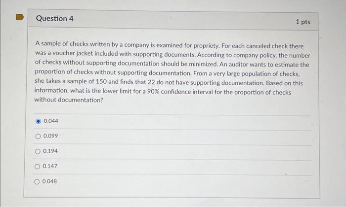 Solved A sample of checks written by a company is examined | Chegg.com