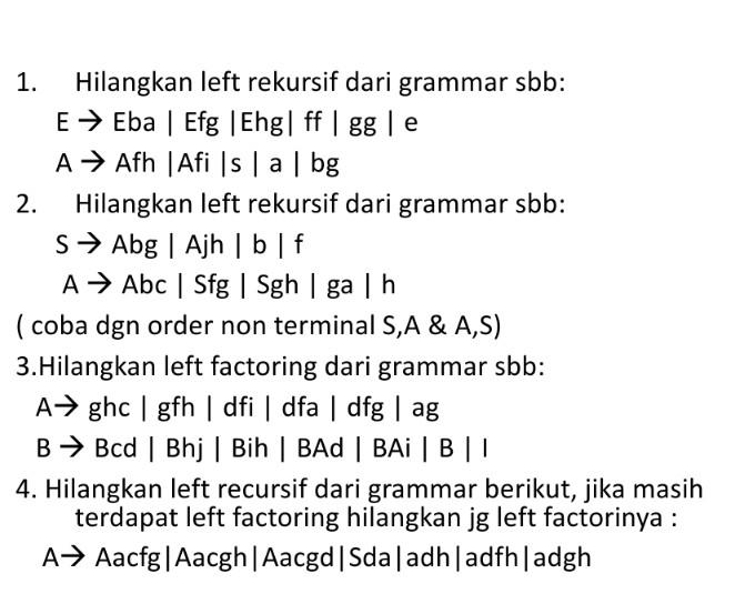 Solved 1.Remove left recursive from the following grammar : | Chegg.com
